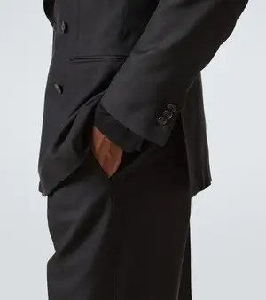 SAMAN AMEL Double-breasted Silk Blazer