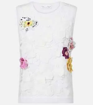 Oscar De La Renta Scalloped Blouses