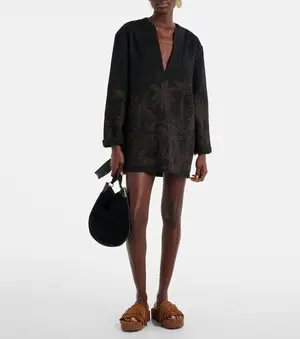 GIANVITO ROSSI Fringed Suede Slides