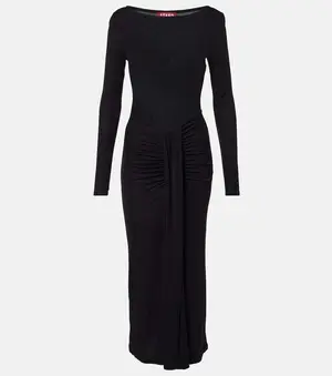 Staud Ruched Midi Dress