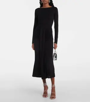 Staud Ruched Midi Dress