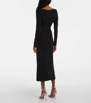 Staud Ruched Midi Dress