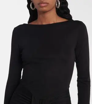 Staud Ruched Jersey Midi Dress