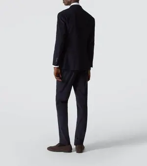 Thom Sweeney Double-breasted Brushed Cotton Suit