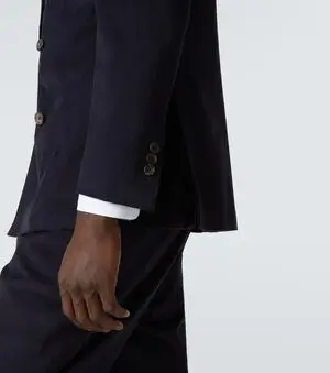 Thom Sweeney Double-breasted Brushed Cotton Suit