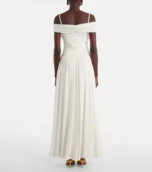 Simkhai Amarantha Draped Maxi Dress - White