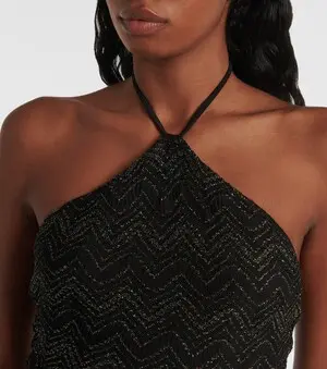 Missoni Lamé Halterneck One Piece - Black