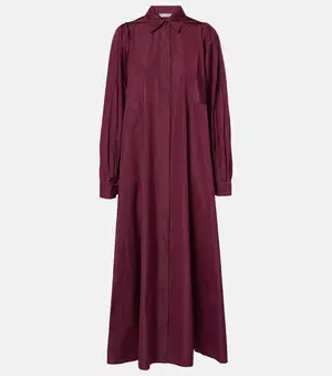 Max Mara Pucci Pleated Taffeta Maxi Dress