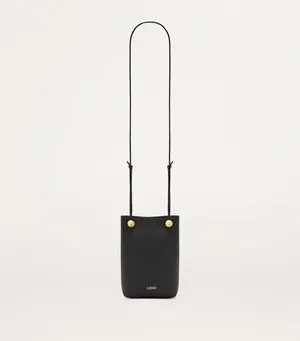 Loewe Leather Pebble Pouch - Black