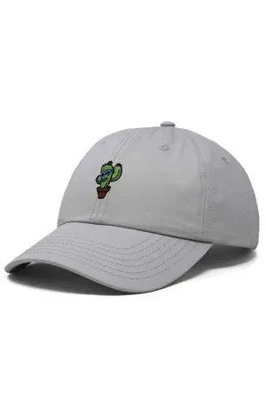 DALIX Cactus Embroidered Cap - Gray