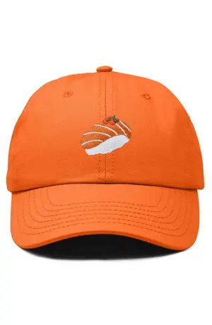 DALIX Dalix Salmon Sushi Embroidered Cap Orange