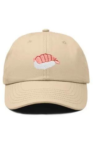 DALIX Dalix Shrimp Sushi Embroidered Cap Khaki