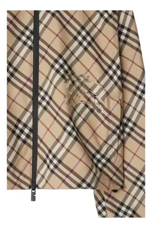 Burberry Check Hooded Jacket - Alabaster