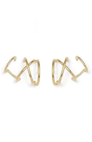 Lady Grey X Ear Cuff Earrings - Gold
