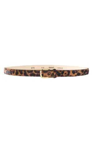 AUREUM AUREUM No. 14 Calf Hair Belt Leopard
