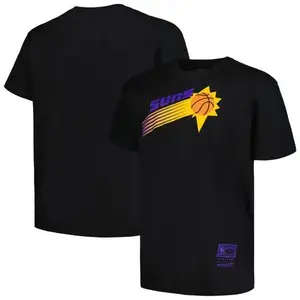 Mitchell & Ness Phoenix Suns Big & Tall Hardwood Classics Vintage Logo T-shirt - Black