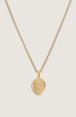 KINN Maison Oval Locket Necklace With Diamond