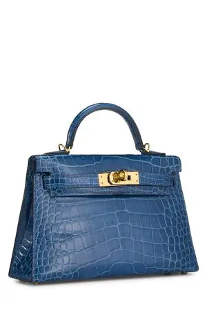 Hermès Kelly Sellier Mini Bag Alligator - Blue