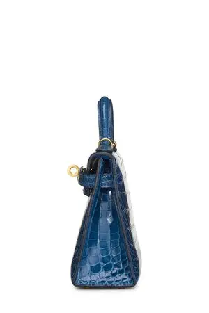 Hermès Kelly Sellier Mini Bag Alligator - Blue