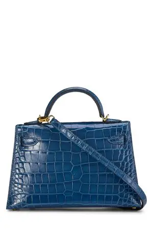 Hermès Kelly Sellier Mini Bag Alligator - Blue