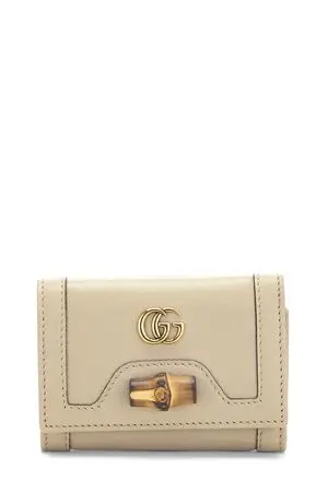 Gucci Bamboo Compact Wallet - White