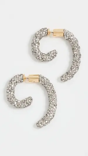 Demarson Luna Braided Pave Earrings