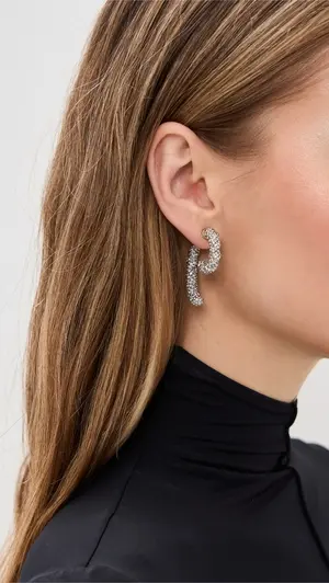 Demarson Luna Braided Pave Earrings