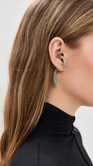 Demarson Luna Braided Pave Earrings