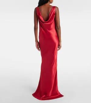 Versace Satin Gown - Red