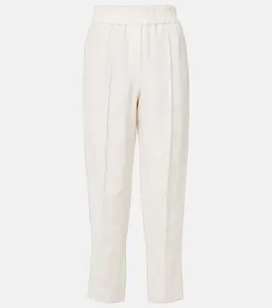 Brunello Cucinelli White Tapered Trousers