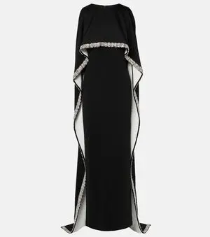 Roland Mouret Embellished Satin Crêpe Gown - Multicoloured