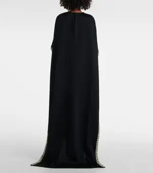 Roland Mouret Embellished Satin Crêpe Gown - Multicoloured