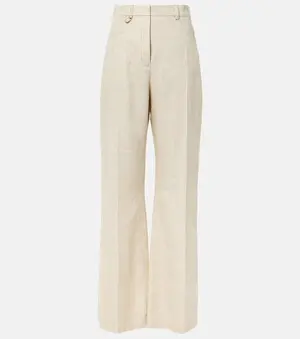 Jacquemus Sauge High-rise Straight Pants - Beige