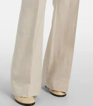 Jacquemus Sauge High-rise Straight Pants - Beige