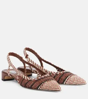 Gabriela Hearst Perro Braided Leather Slingback Pumps - Multicoloured