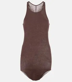 Rick Owens Ribbed-knit Tank Top - Brown