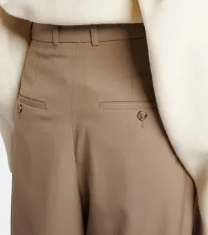 RÓHE High-rise Barrel-leg Trousers - Brown