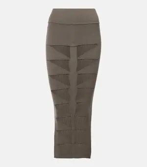 Rick Owens Jersey Pencil Skirt - Grey