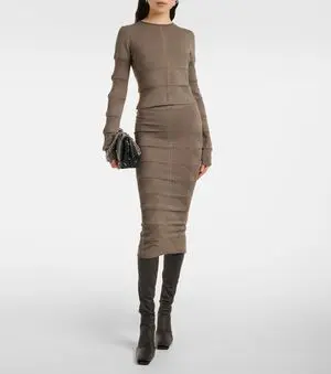 Rick Owens Jersey Pencil Skirt