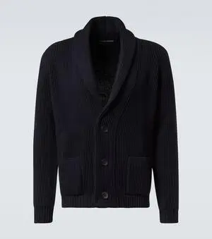 Thom Sweeney Ribbed-knit Wool Cardigan