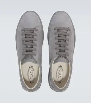 TOD'S Suede Lace-up Sneakers - Grey