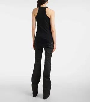 Rick Owens Ribbed-knit Cotton Tank Top - Black
