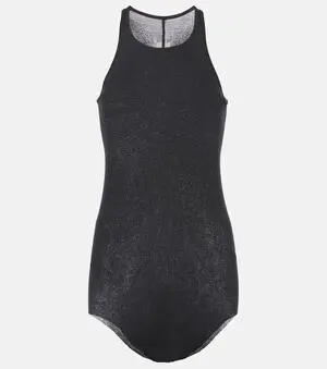Rick Owens Ribbed-knit Cotton Tank Top - Black