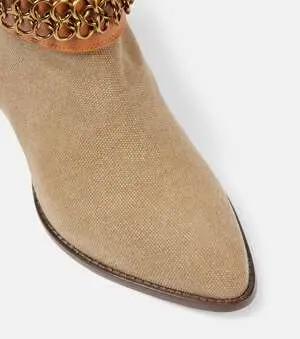Isabel Marant Levon Canvas Cowboy Boots