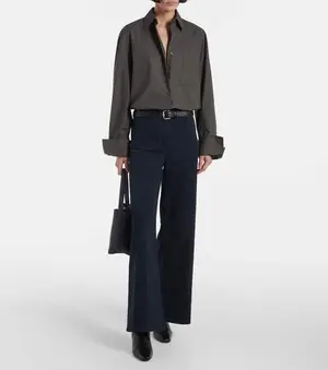NILI LOTAN Megan Wide-leg Pants - Blue