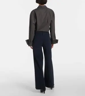 NILI LOTAN Megan Wide-leg Pants - Blue