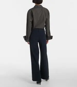 NILI LOTAN Megan Wide-leg Pants - Blue