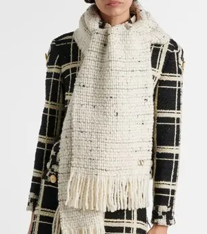 Valentino Garavani Vlogo Wool-blend Scarf
