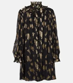 Chloé Ruffled Silk-blend Minidress