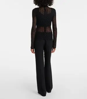 RÓHE Cotton-blend Lace Turtleneck Top